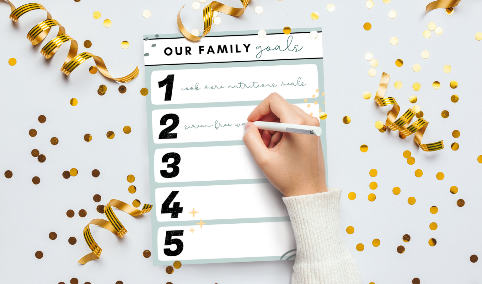 25 Family Goals Examples For The New Year (+ FREE Printable Goal ...